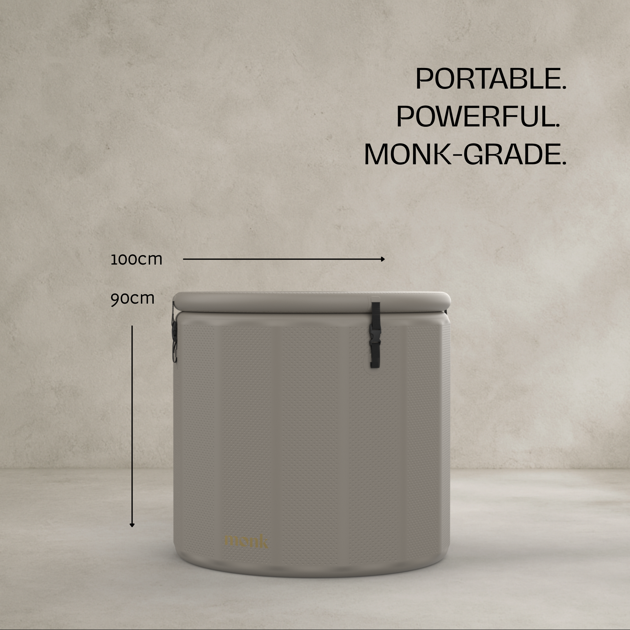 Monk Nomad Ice Bath – Compact, Inflatable & Built for Small Spaces